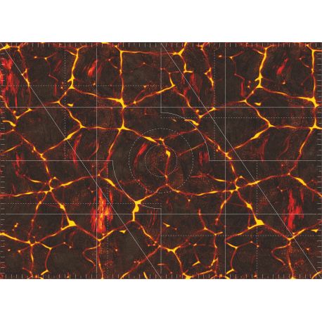 Inferno mat 44'X60' with deployment zones for warhammer 40k Bandua Mats