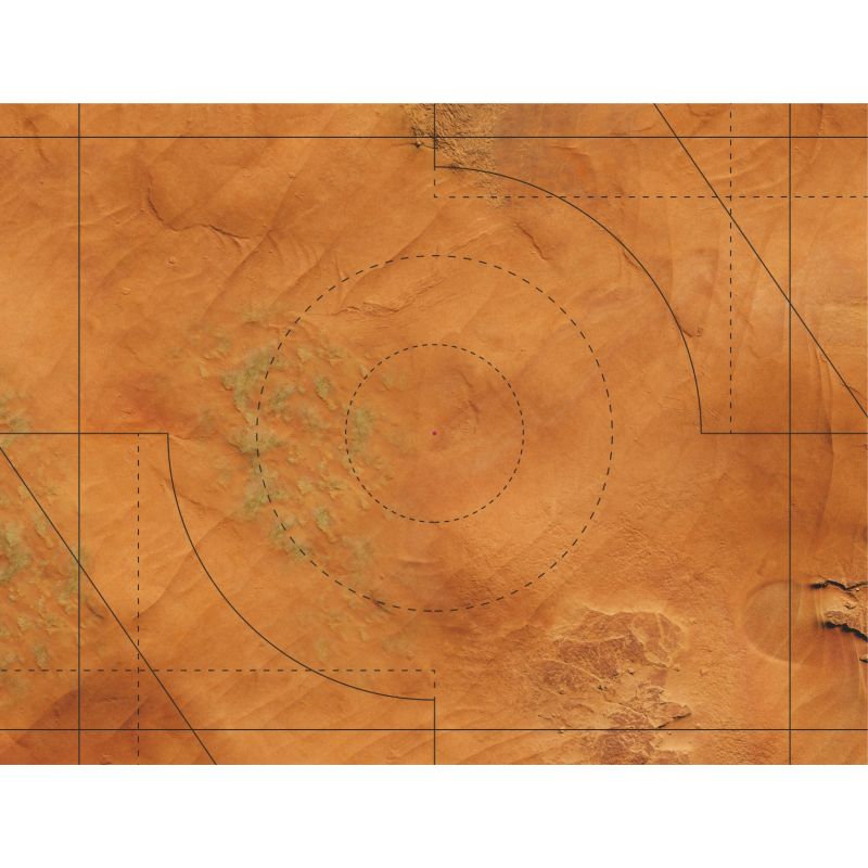Desert mat 44'X60' with deployment zones for warhammer 40k Bandua Mats