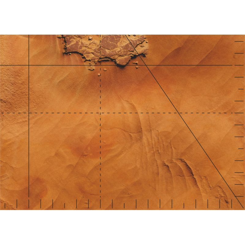Desert mat 44'X60' with deployment zones for warhammer 40k Bandua Mats