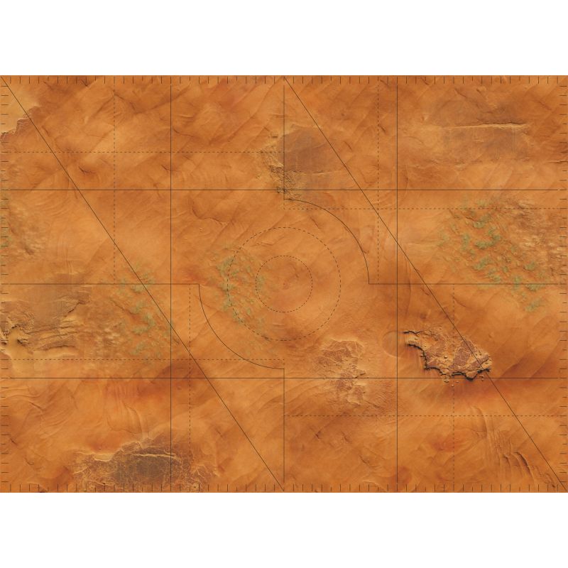 Desert mat 44'X60' with deployment zones for warhammer 40k Bandua Mats