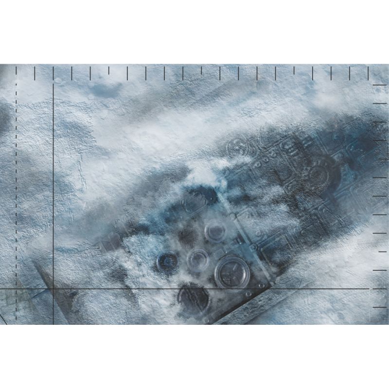 Imperiacl City Snow 1 mat 44'X60' with deployment zones for warhammer ...