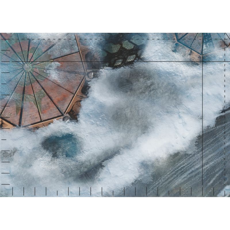 Imperiacl City Snow 1 mat 44'X60' with deployment zones for warhammer ...