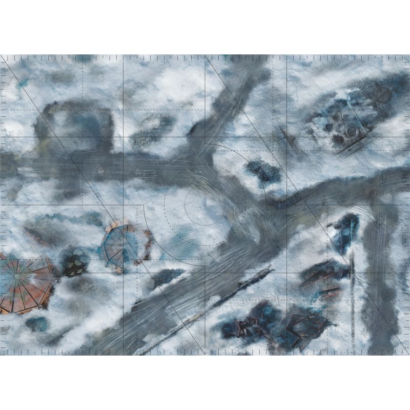 Imperiacl City Snow 1 mat 44'X60' with deployment zones for warhammer ...