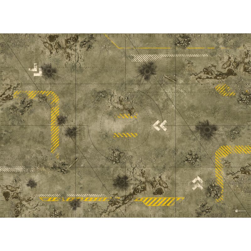 Warzone Alpha Play Mat 44"x60" by KRB STUDIO with deployment zones for ...