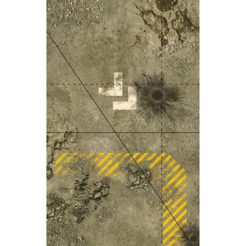 Warzone Alpha Play Mat 44"x60" by KRB STUDIO with deployment zones for warhammer 40k KRB Studio