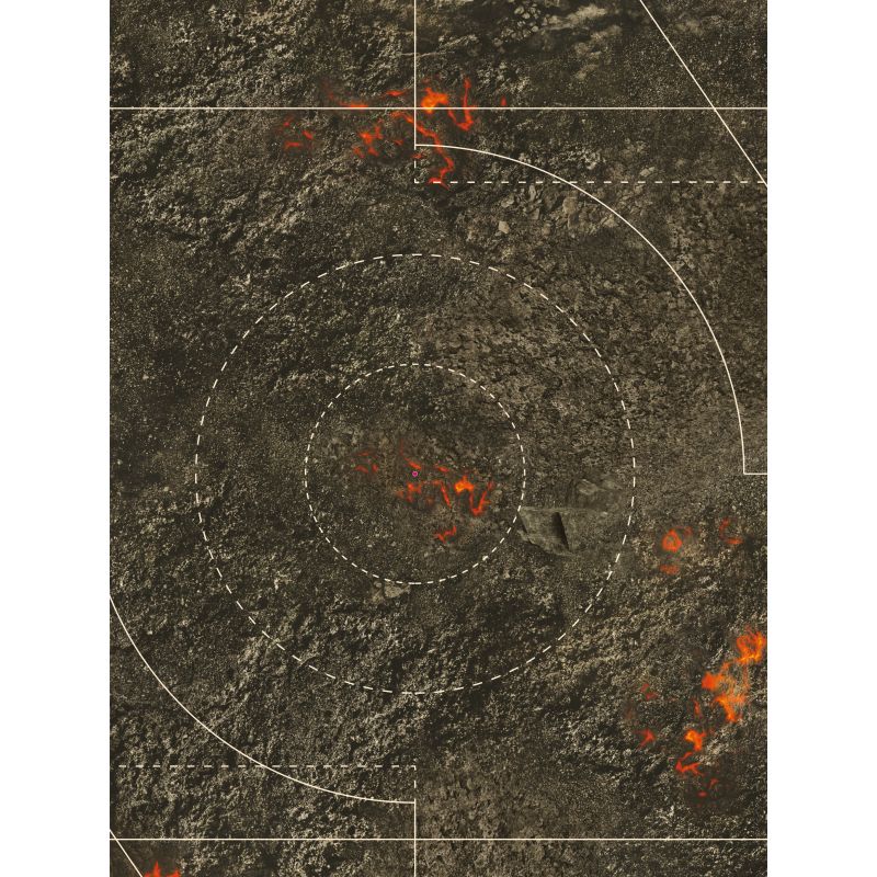 Volcanic World Play Mat 44"x60" by KRB STUDIO with deployment zones for ...