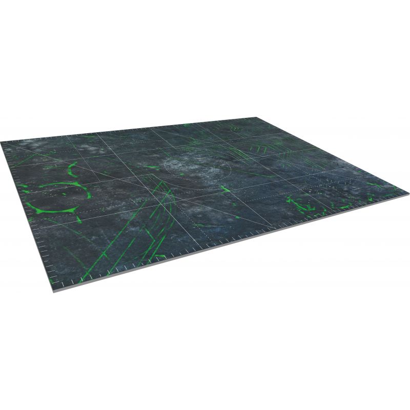 Necro World mat 44'X60' with deployment zones for warhammer 40k Bandua Mats
