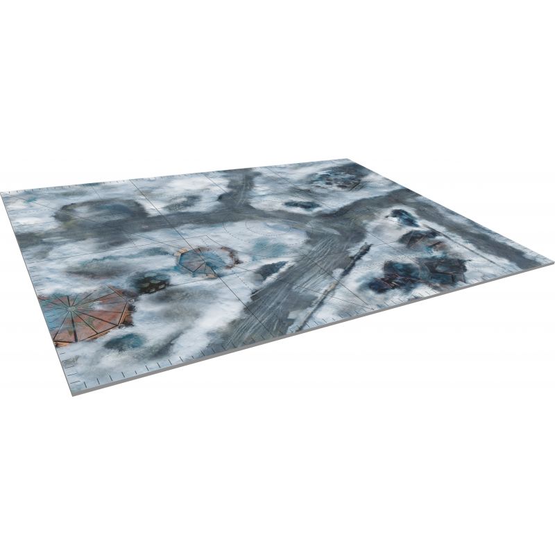 Imperiacl City Snow 1 mat 44'X60' with deployment zones for warhammer ...